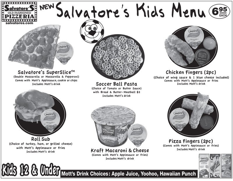 Kids Menu Rochester NY | Salvatore's Pizzeria
