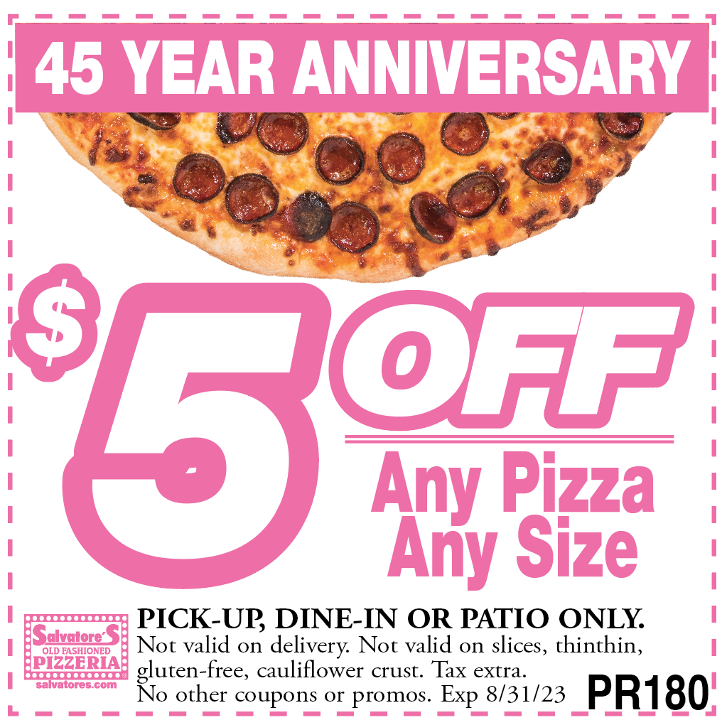 Pizza Coupons Rochester NY Salvatore s Pizzeria